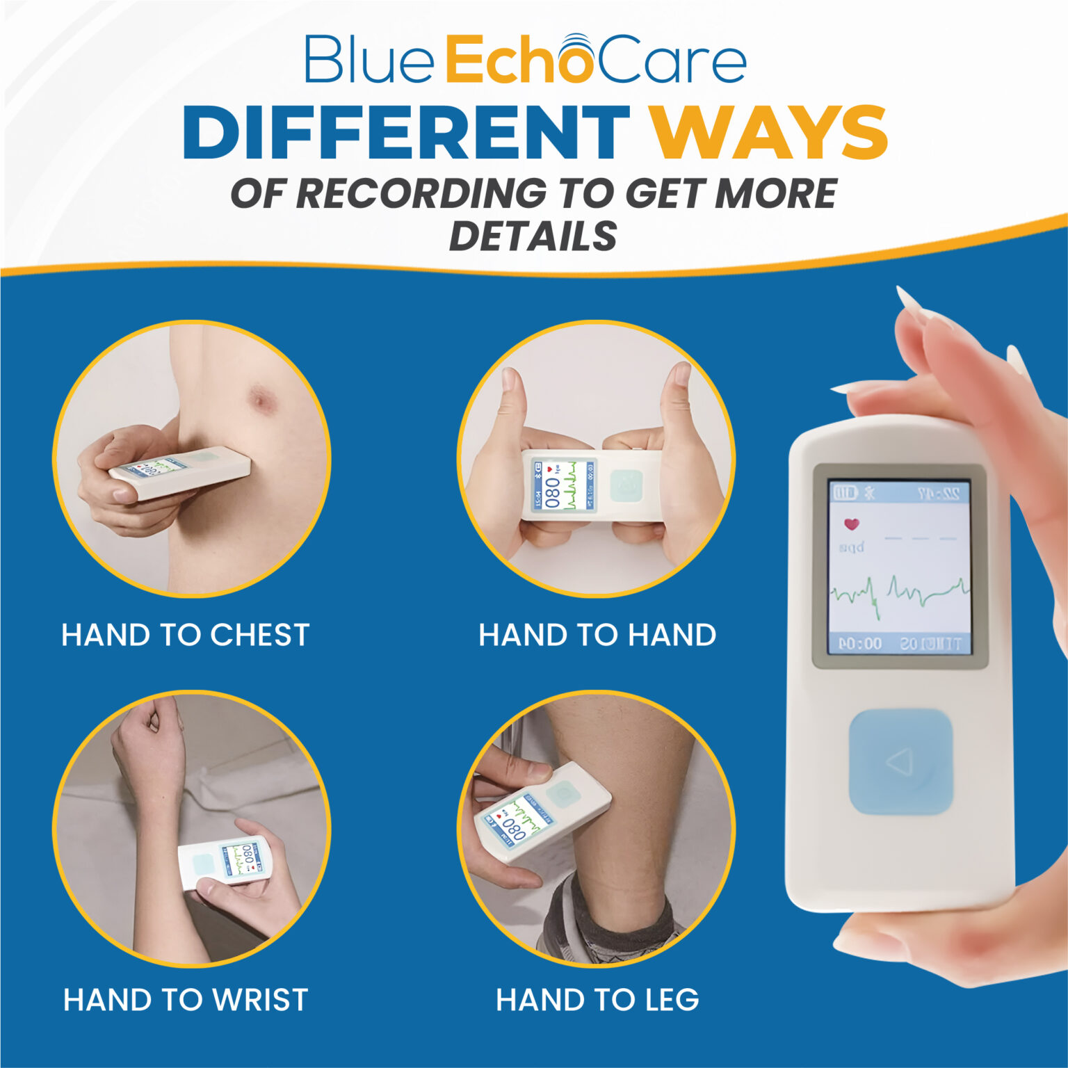 BeC Portable ECG Monitor – Blue Echo